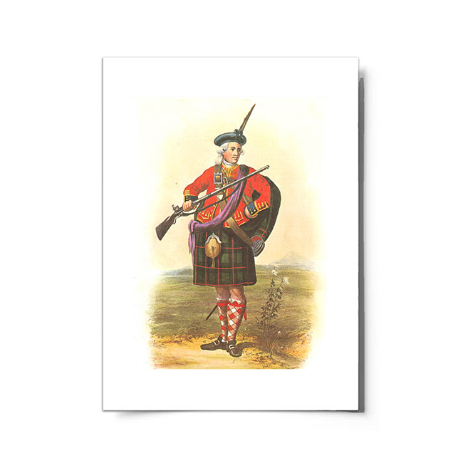 Shaw Scottish Clansman Ready to Frame Print - Family Crests