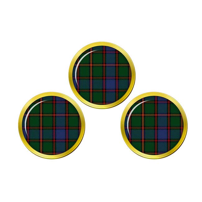 Skene Scottish Tartan Golf Ball Markers - Family Crests