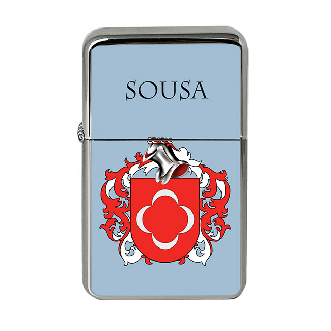 Sousa (Portugal) Coat of Arms Flip Top Lighter - Family Crests