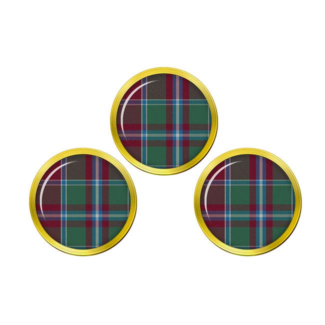 Spence Scottish Tartan Golf Ball Markers - Family Crests