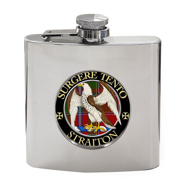 Straiton Scottish Clan Crest Hip Flask - Family Crests