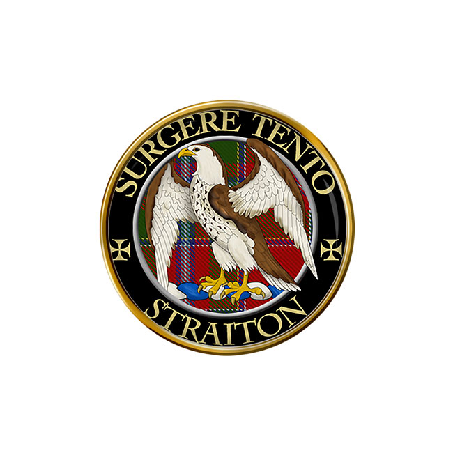 Straiton Scottish Clan Crest Pin Badge - Family Crests