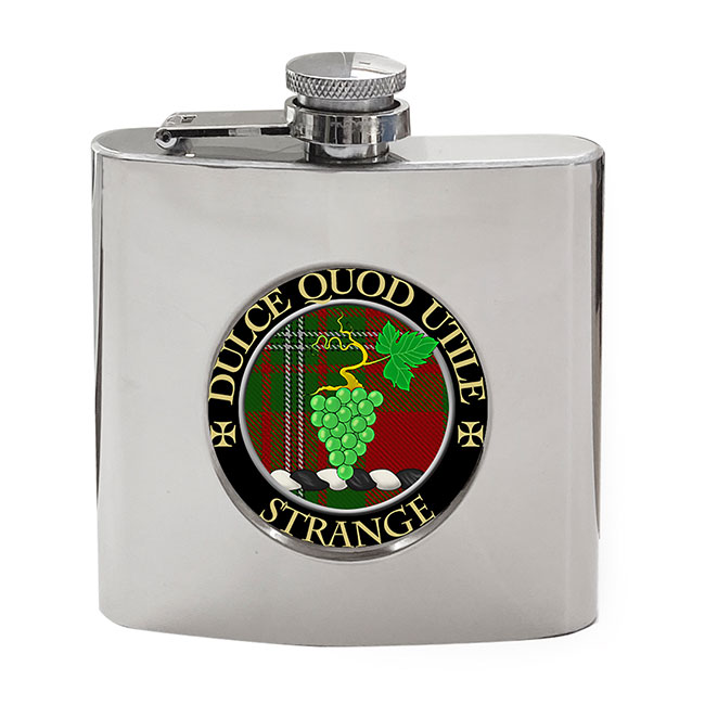 Strange Scottish Clan Crest Hip Flask - Family Crests