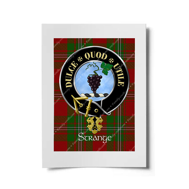 Strange Scottish Clan Crest Ready to Frame Print - Family Crests