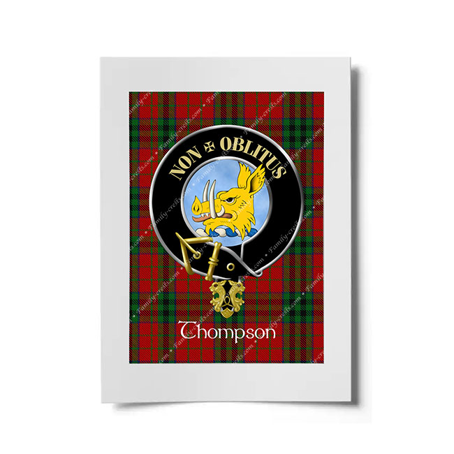 Thompson (Mactavish) Scottish Clan Crest Ready to Frame Print - Family ...
