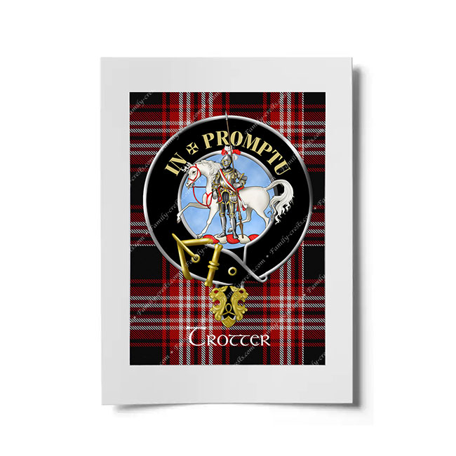 Trotter Scottish Clan Crest Ready to Frame Print - Family Crests