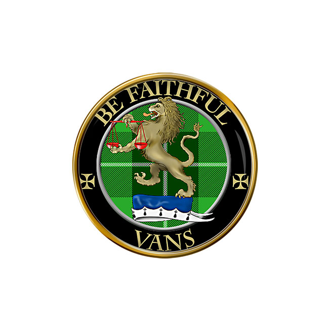 Vans Scottish Clan Crest Pin Badge - Family Crests