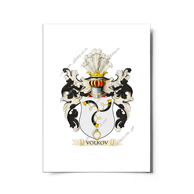 Volkov (Russia) Coat of Arms Print - Family Crests