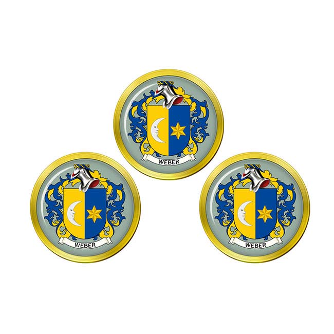 Weber (Germany) Coat of Arms Golf Ball Markers - Family Crests