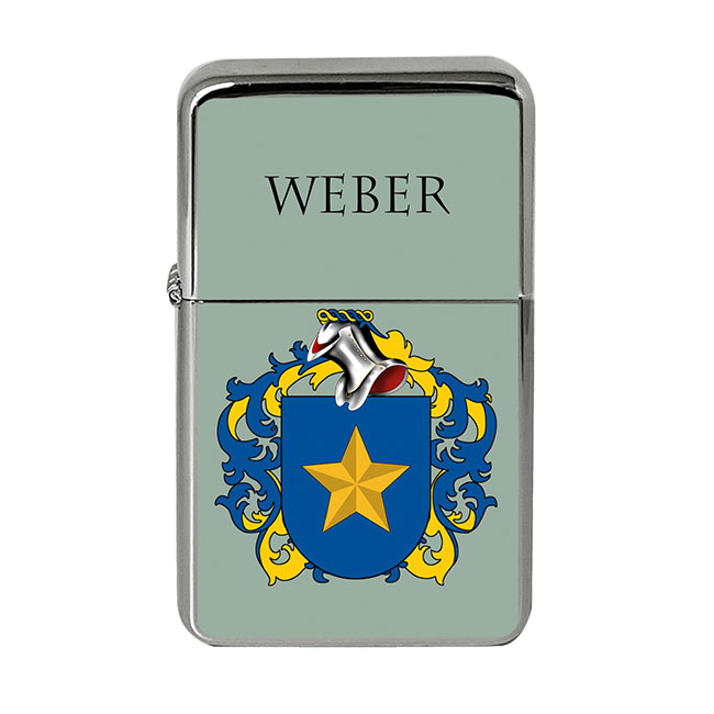 Weber (Swiss) Coat of Arms Flip Top Lighter - Family Crests
