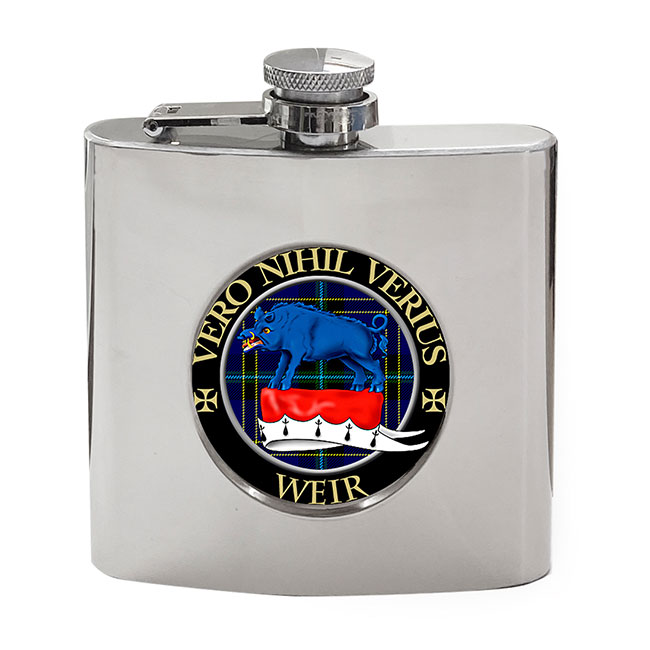 Weir Scottish Clan Crest Hip Flask - Family Crests