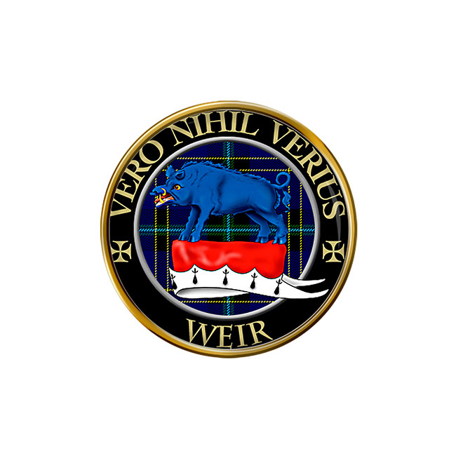 Weir Scottish Clan Crest Pin Badge - Family Crests
