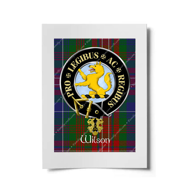 Wilson Scottish Clan Crest Ready to Frame Print - Family Crests