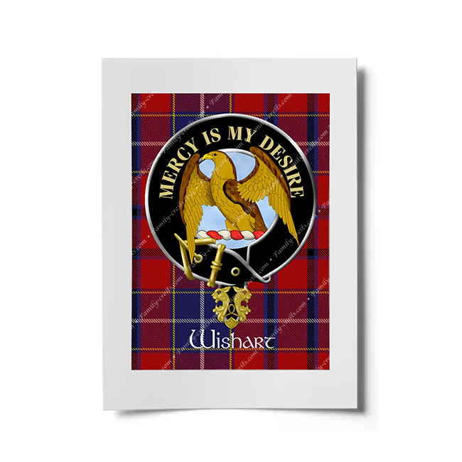 Wishart Scottish Clan Crest Ready to Frame Print - Family Crests