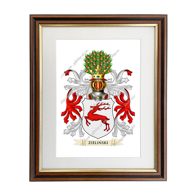 Zieliński (Poland) Coat of Arms Framed Print - Family Crests