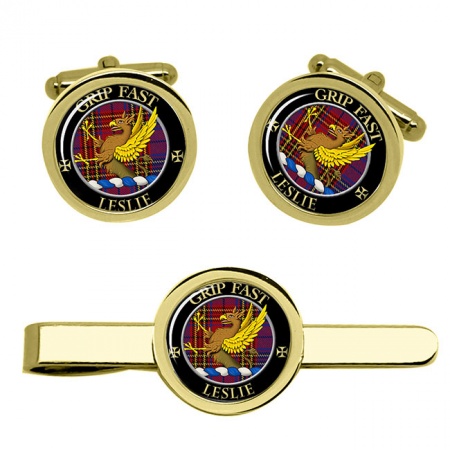 Leslie Scottish Clan Crest Tie Clip - Family Crests